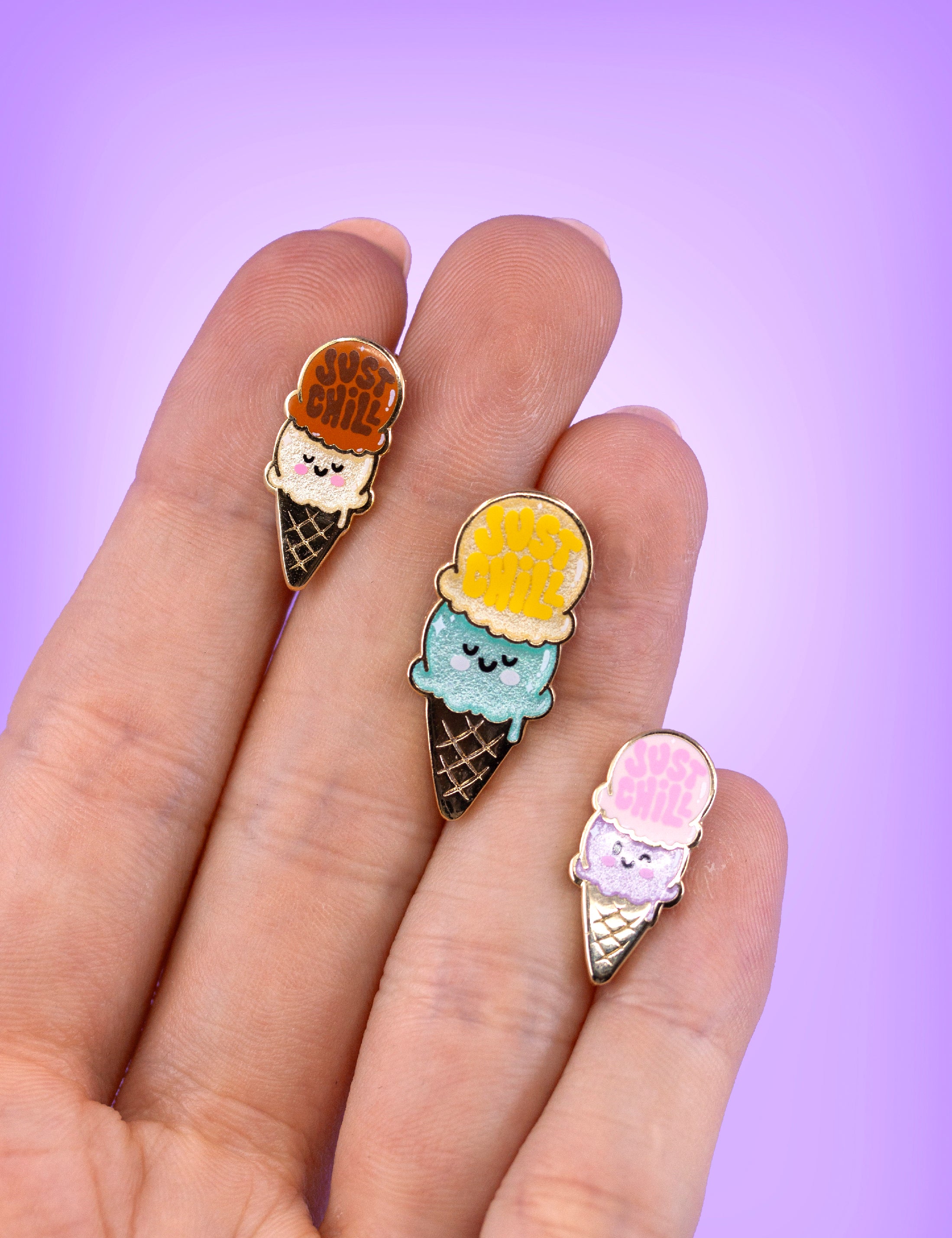 Just Chill ice cream Pin - regular size – Joanna Behar