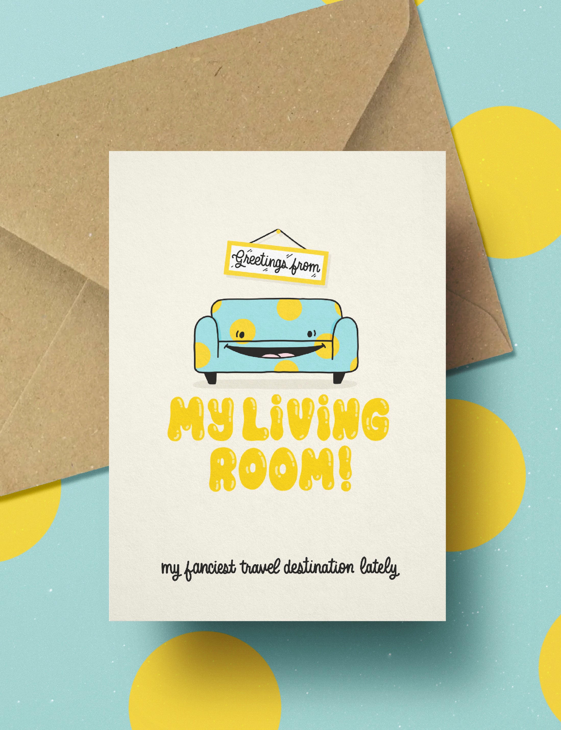 Greetings from my living room card – Joanna Behar