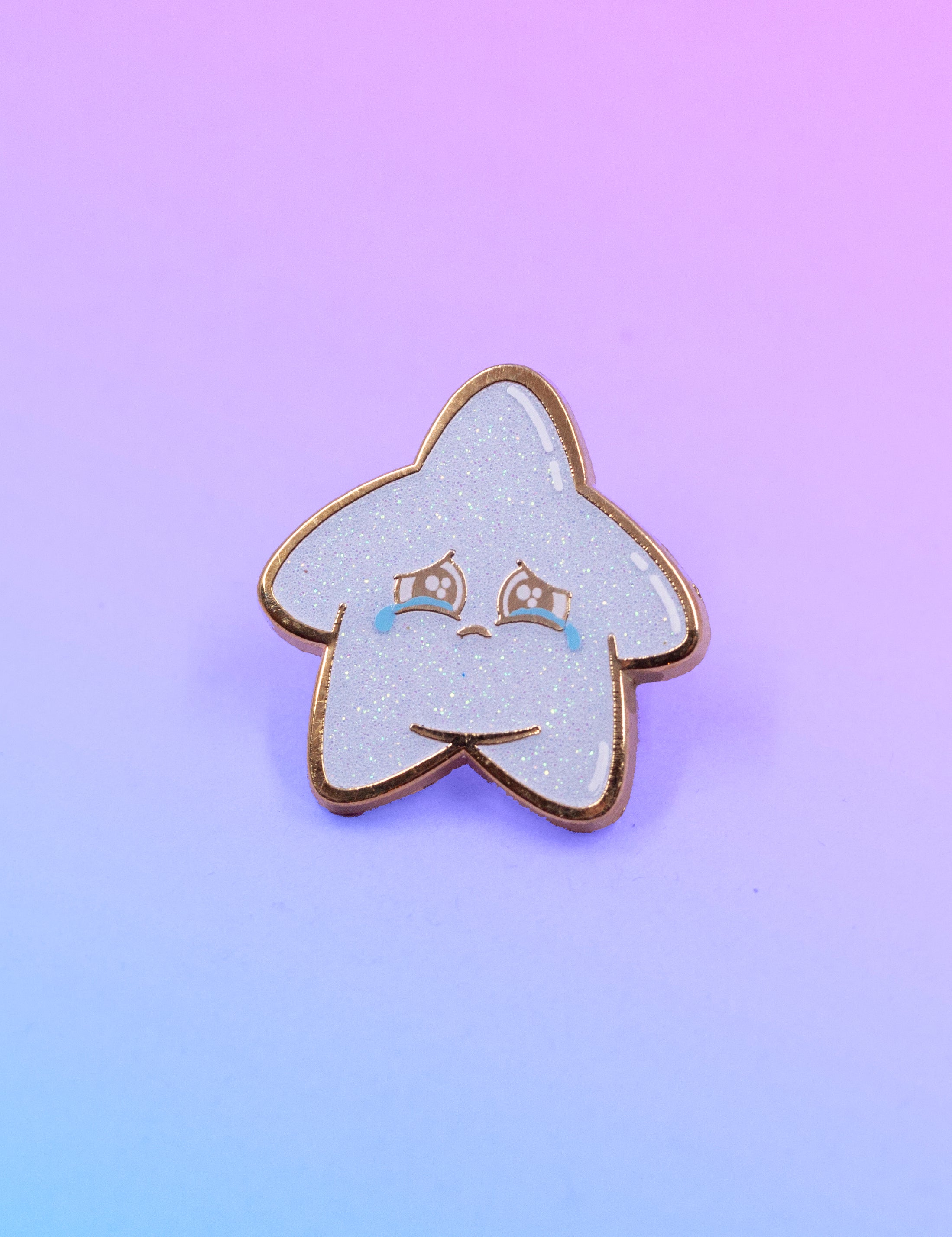 SAD GLITTER STAR PIN – Joanna Behar